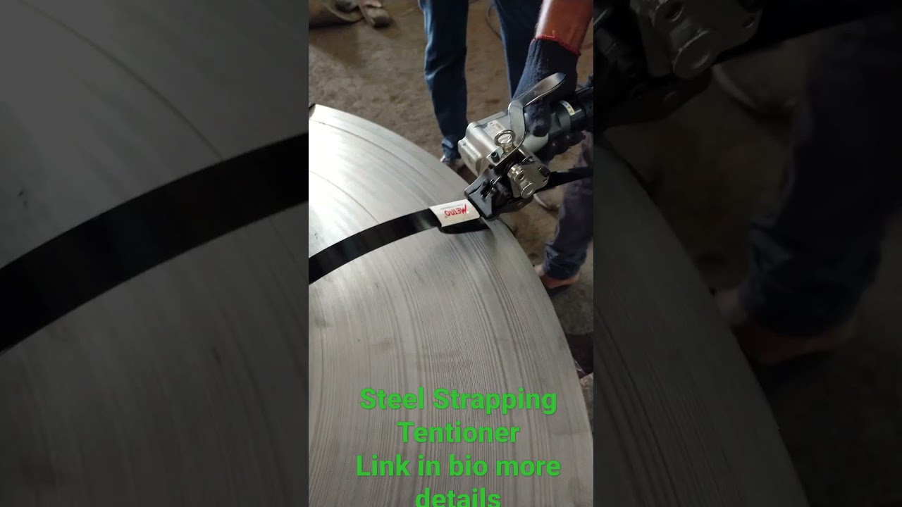 Pneumatic Strapping Tool for Tensioning Steel Straps